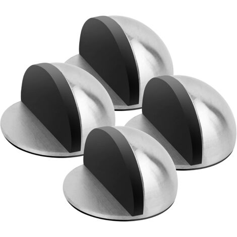 (Silver)4 Pack Door Stops and Bumpers with Rubber Sole, Adhesive Door ...