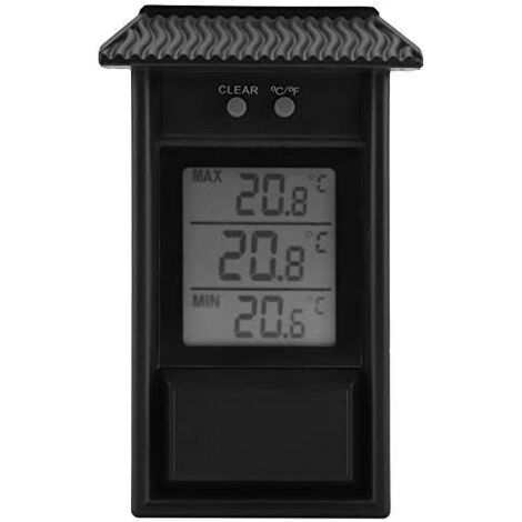 CSPARKV Black Digital Thermometer for Outdoor Indoor, Waterproof ...