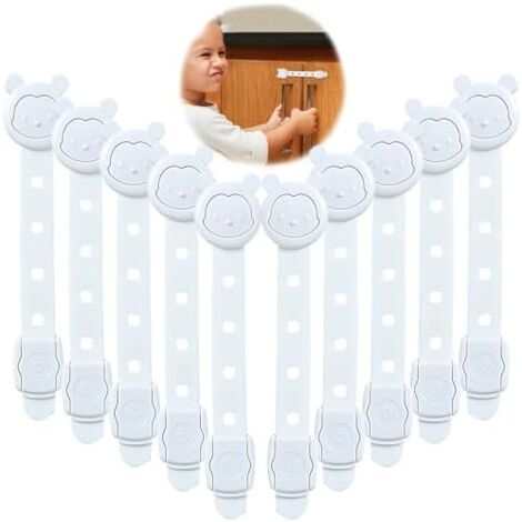 CSPARKV 10pcs Child Safety Locks, Adjustable Child Safety Cabinet Locks ...