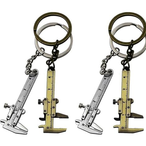 CSPARKV 4pcs Mini Portable Vernier Caliper Keychain Measuring Gauging ...