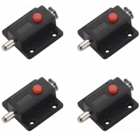 4Pcs - Automatic Spring Button Safety Slide Catch for Cabinet, Interior ...