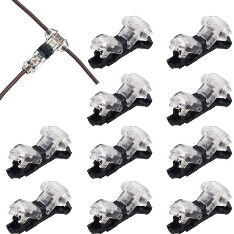 CSPARKV 10pcs 1 Pin T Connector for 20/22 AWG Electrical Wire Car ...