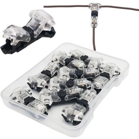 CSPARKV 10pcs 1 Pin T Connector for 20/22 AWG Electrical Wire Car ...