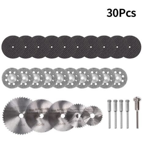 CSPARKV 30 Pcs Mini Diamond Cutting Disc, HSS Mini Circular Saw Blade ...