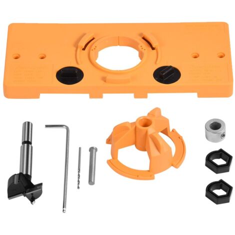 CSPARKV 35mm Hinge Jig Boring Hole Drill Guide Cutter Drill Bit Set ...