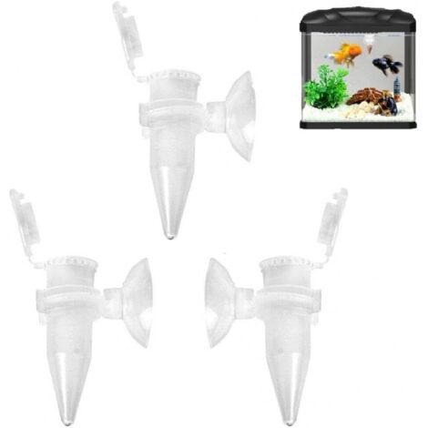 CSPARKV 6Pcs Automatic Fish Food Dispenser Aquarium Cone Feeder Red ...