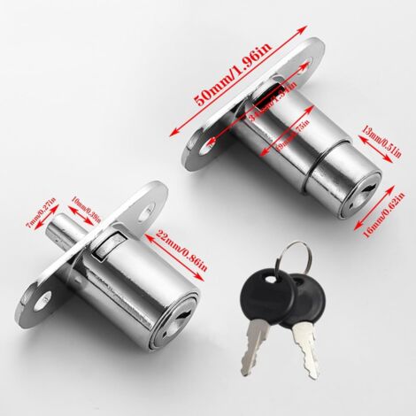 CSPARKV 2Pcs Plunger Drawer Locks, Sliding Door Locks, Push Locks for ...