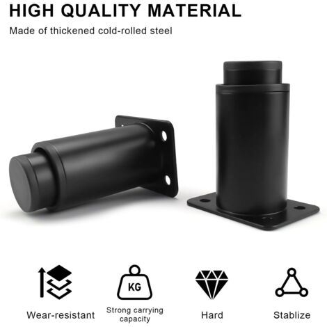 CSPARKV 4 Pieces Furniture Legs, Adjustable Worktop Legs, Black ...