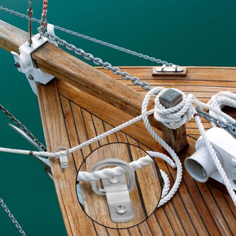 CSPARKV Lashing Ring with Brackets and Screws (Pack of 8) - 4.6 x 3.8 ...