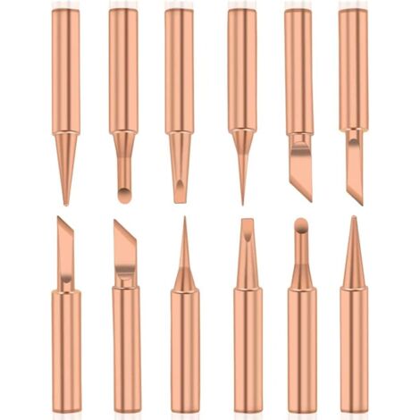 CSPARKV 12 Pack Pure Copper Soldering Tips Lead Free Soldering Tips ...