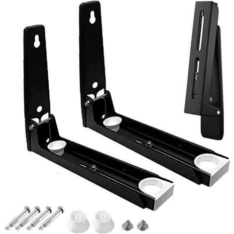 CSPARKV 2 Pieces Microwave Brackets, Universal Microwave Wall Mount ...