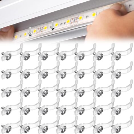 CSPARKV 50pcs Transparent LED Strip Mounting Clip LED Strip Mounting ...