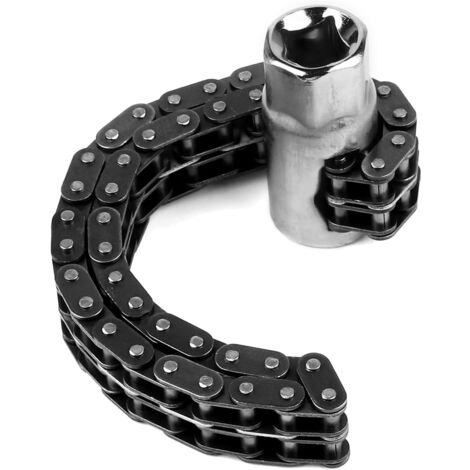 CSPARKV 12cm Chain Oil Filter Wrench, 44 Link Double Chain Wrench ...