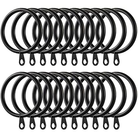CSPARKV 60 Pieces Curtain Rings, Metal Curtain Hanging Rings for ...