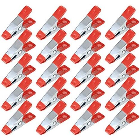 CSPARKV 20 Pieces Metal Spring Clamps, Model Making Tweezers, Metal ...