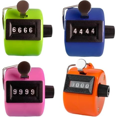 CSPARKV 4 Pcs Manual Counter Clicker Counter 4 Digits Manual Counters ...