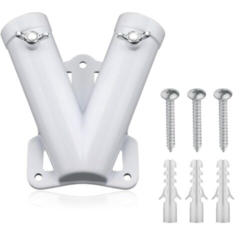 CSPARKV Double Flag Pole Bracket, Aluminum Alloy V-Shaped Flag Pole ...