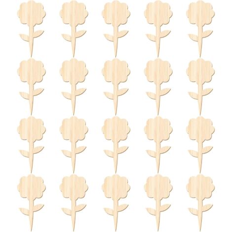 CSPARKV 20 Pieces Plant Labels Bamboo Garden Label Plant Marking Label ...