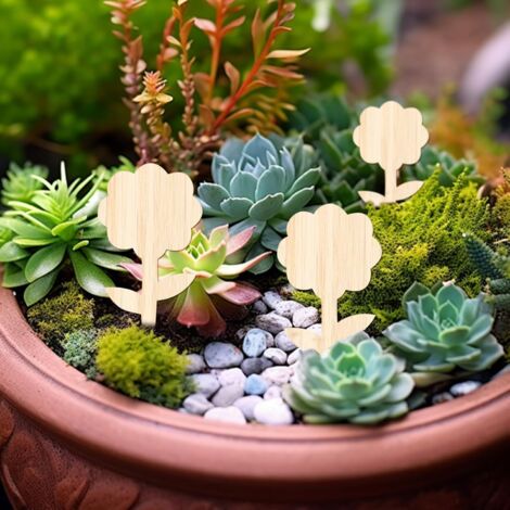 CSPARKV 20 Pieces Plant Labels Bamboo Garden Label Plant Marking Label ...