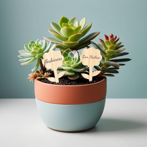 CSPARKV 20 Pieces Plant Labels Bamboo Garden Label Plant Marking Label ...