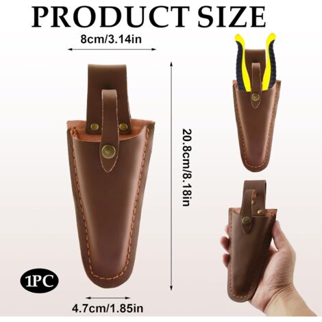 CSPARKV Leather Holster for Pruning Shears or Pliers, Premium Leather ...