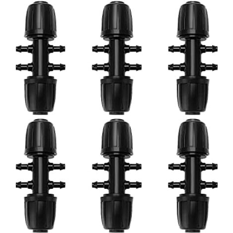CSPARKV 10x2.7cm 6-Way Irrigation Hose Connector, 6-Way Drip Irrigation ...