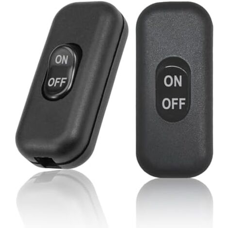 CSPARKV 60x26x16mm 2 Pack Bedside Lamp Switch, Black Switch, 6A 250V ...