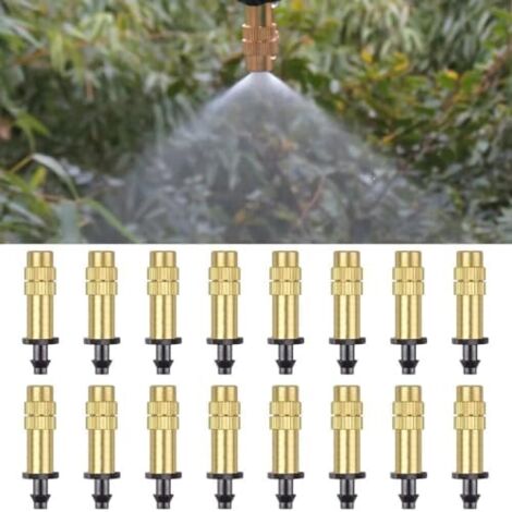 CSPARKV 2.8cm 16Pcs Copper Atomizing Nozzle, Brass Spray Nozzle, Adjustable Atomizing Nozzle ...