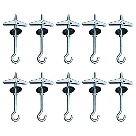 CSPARKV 9cm Heavy Duty Ceiling Hooks Swag Hanging Toggle Hooks Bolt ...