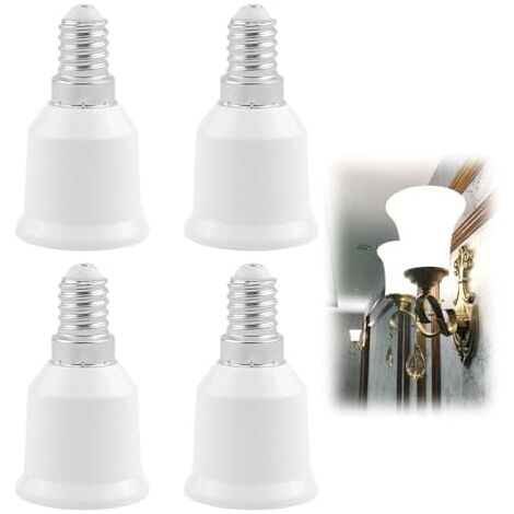 CSPARKV 4Pcs E14 to E27 Light Bulb Socket Adapter, E14 to E27 Socket ...