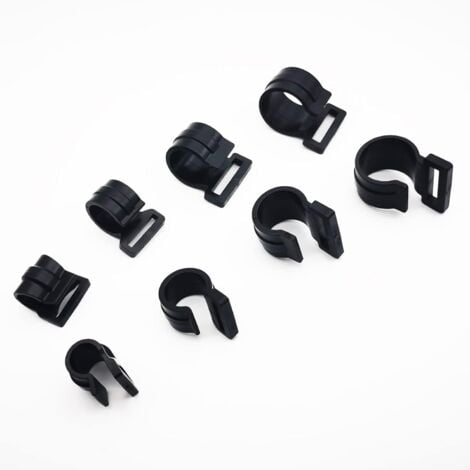CSPARKV 20pcs Plastic Tent Pole Clips 20mm Reusable Black C Clips for ...