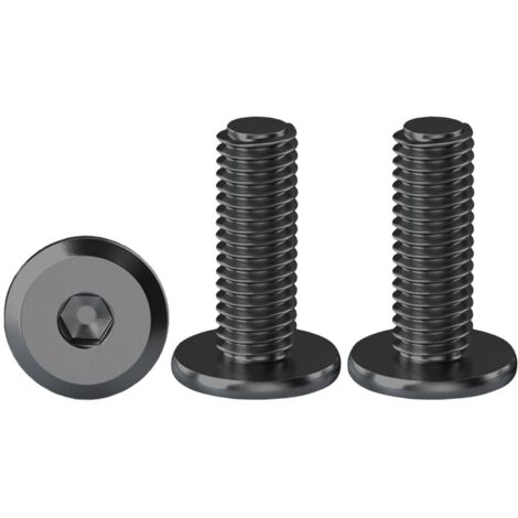 CSPARKV Black Hex Socket Flat Head Screws Pack of 20 M6 X 16 mm Hex Socket Head Cap Screws with ...