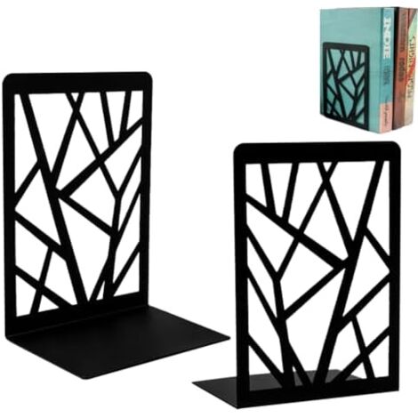 CSPARKV 9.1x16.9x12cm Bookends, 2 Metal Book Stops Metal Bookends ...