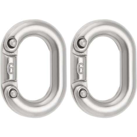 CSPARKV 4Pcs 6mm 316 Stainless Steel Chain Links Split Connector Heavy ...