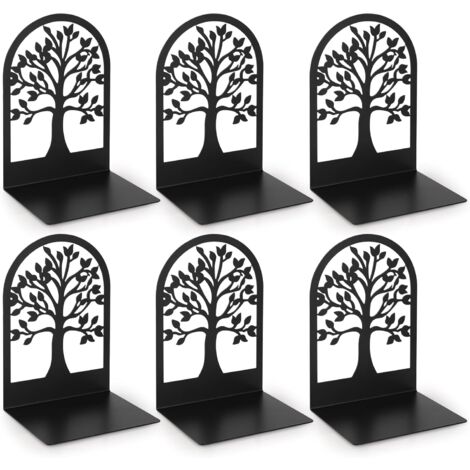 CSPARKV 3 Pairs Bookends, Metal Book Stoppers Book Storage Book Block ...