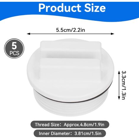 CSPARKV 5pcs Winter Pool Plug, Pool Winter Plug, Pool Plug, Winter Pool Accessory, 1 1/2" Pool ...