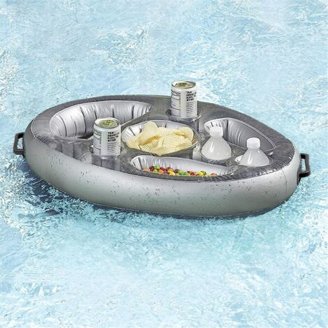 CSPARKV Inflatable Pool Drink Holder Floating Pool Bar with 8 Holes ...
