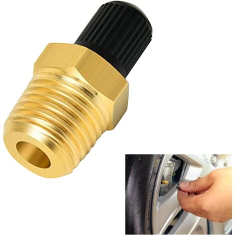 CSPARKV （1.3×9.5×9.5cm）1/4 NPT Brass Tank Valve with Sealing Caps ...
