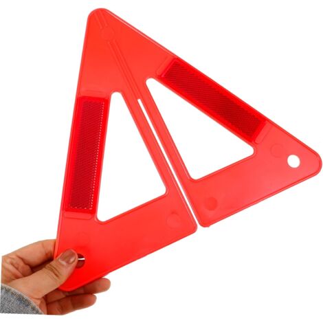 CSPARKV PVC Red Emergency Triangle Reflective Vest Neon Caution Traffic ...