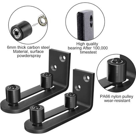 CSPARKV 2-Piece Sliding Door System Track Floor Guide Sliding Door: 8 ...