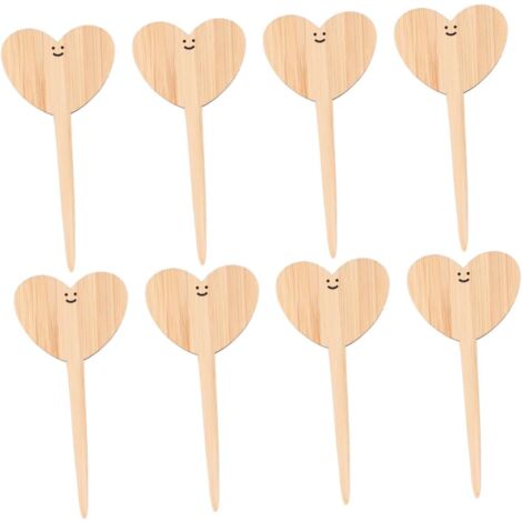 CSPARKV 30 Pieces Handwritten Bamboo Place Insert Label Plant Marking ...