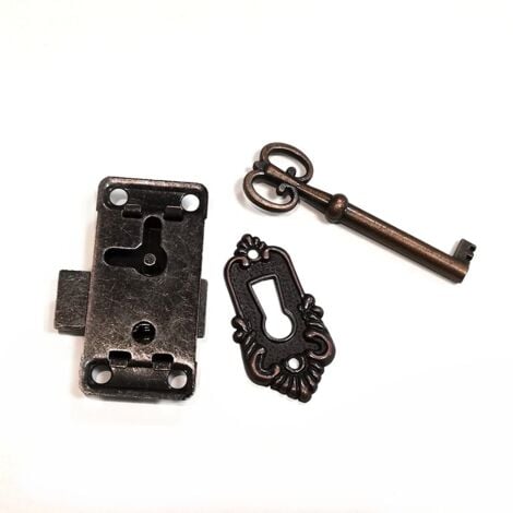 CSPARKV 3pcs Antique Furniture Lock, Retro Locks with Keys, Antique ...