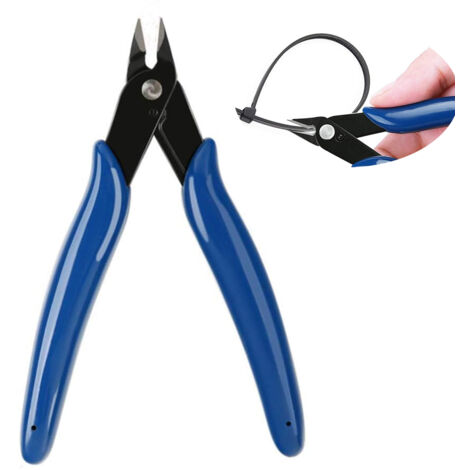 Diagonal Cutting Pliers, Flush Cutter with Spring Loaded PLATO-170 (5 Inch)