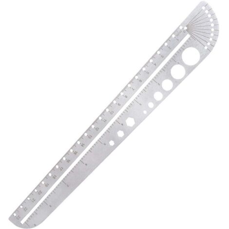 Multifunctional stainless steel ruler, drawing ruler, metal scale ...