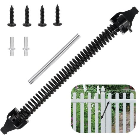 14" Adjustable Metal Garden Gate Spring, Self Closing Hardware for Wood ...