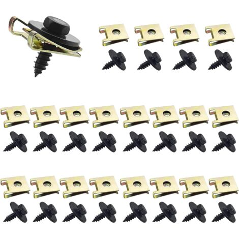 Lntyq U-Clips und Schrauben-Set, universelles Metall, Set mit 40 ...