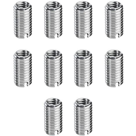 Lntyq 10 Stück M8/M10-Gewindeeinsatz, selbstschneidender Gewindeeinsatz, Einschraubmuttern M8 x ...