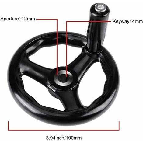 Handrad, Handrad, Kurbelhandrad, Handrad, Handrad für Fräsmaschine, 3 ...