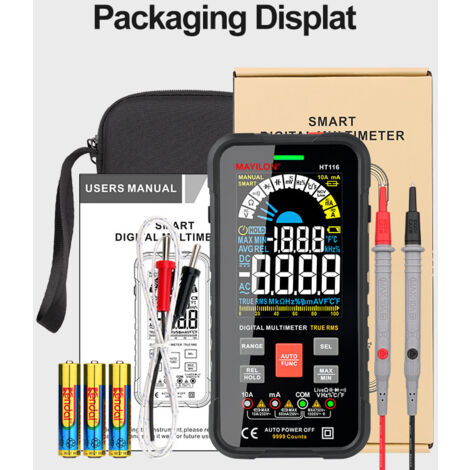 Tigrezy – Digitalmultimeter mit automatischer Bereichswahl 10000 Counts ...
