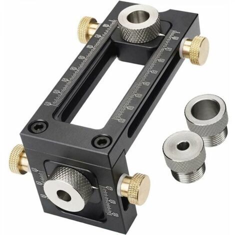 2-in-1-Bohrlehre für die Holzbearbeitung, verstellbare Taschenlehre, 4 ...